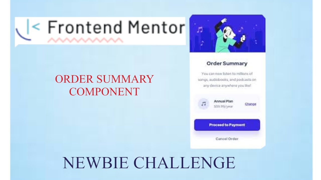 Order Summary Component , Frontend Mentor Challenge