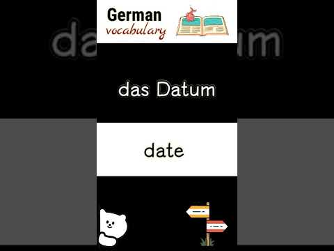 das Datum (date) | German vocabulary