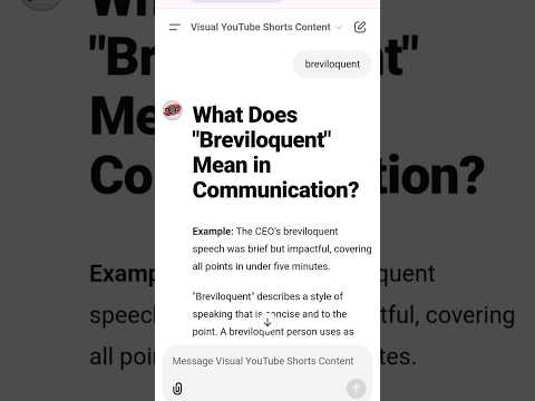 What Does "Breviloquent" Mean in Communication?