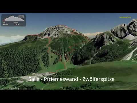 Saile - Pfriemeswand - Zwölferspitze ∆ hiking trails ∆ 3d-trail.com/austria/