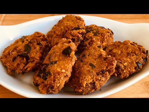 Crispy masala soya chunks vada, with ingredients @ home/ tasty chana dal vada