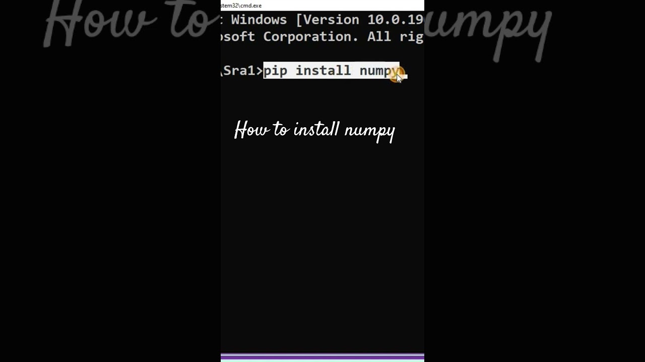 How to install numpy #coding #python #numpy