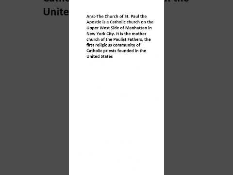 What is St. Paul the Apostle Church (Manhattan)?