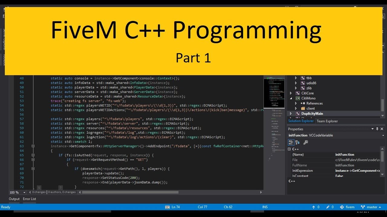 FxServer C++ tutorial - Modding Tutorials - Cfx.re Community