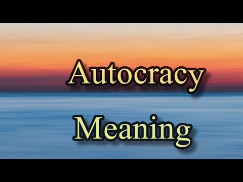 Autocracy meaning in urdu