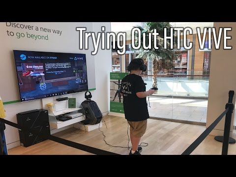 Trying Out HTC VIVE at Mall at Millenia in Orlando