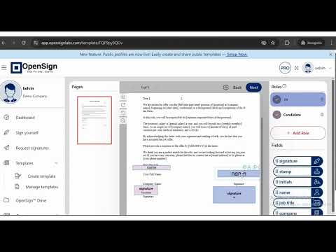 How to quickly sign a document using OpenSign?