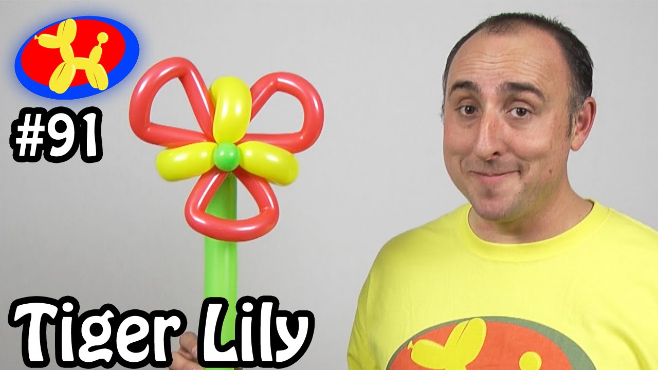 Tiger Lily Flower - Balloon Animal Lessons #91
