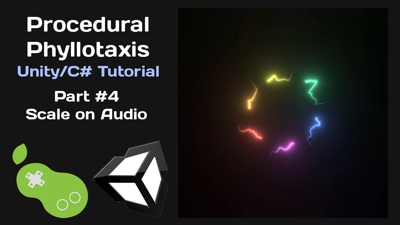 Procedural Phyllotaxis - Unity/C# Tutorial [Part 4 - Scale on Audio]