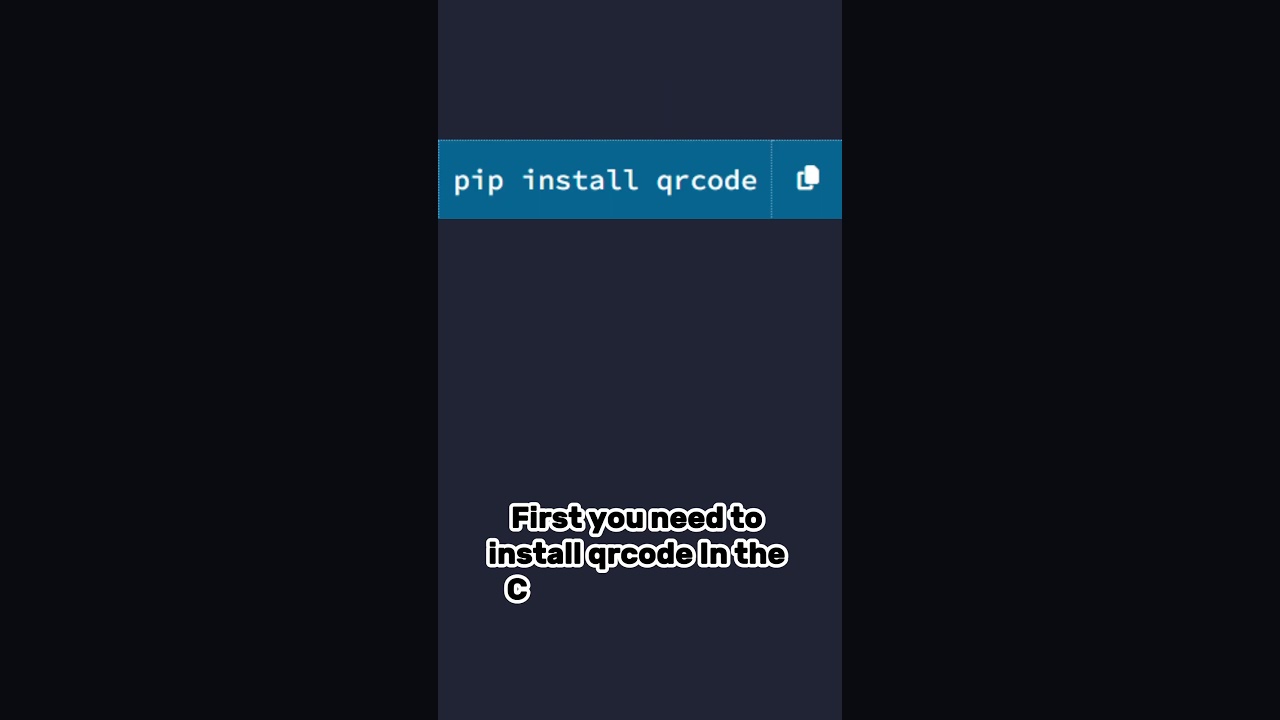 How to Generate a Qr code in python with ONLY 3 LINES OF CODE