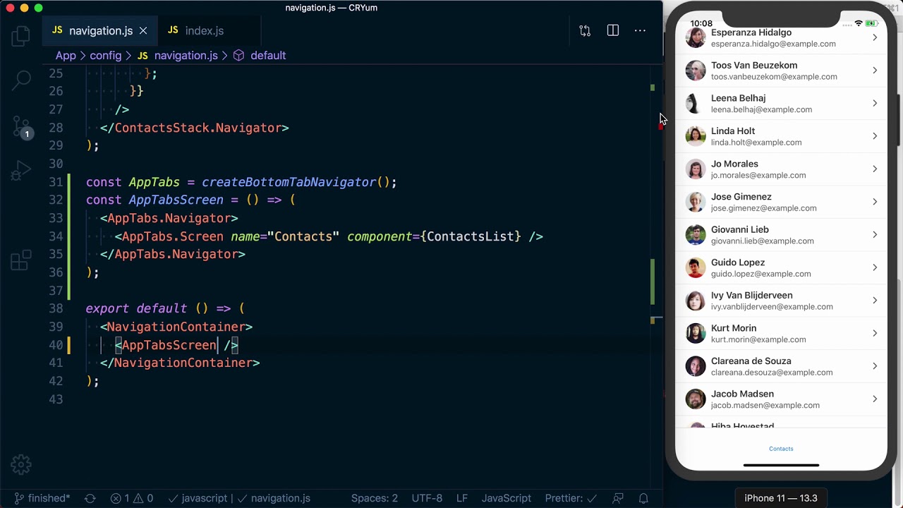 Tab Navigator: Basic Setup | Master React Navigation v5