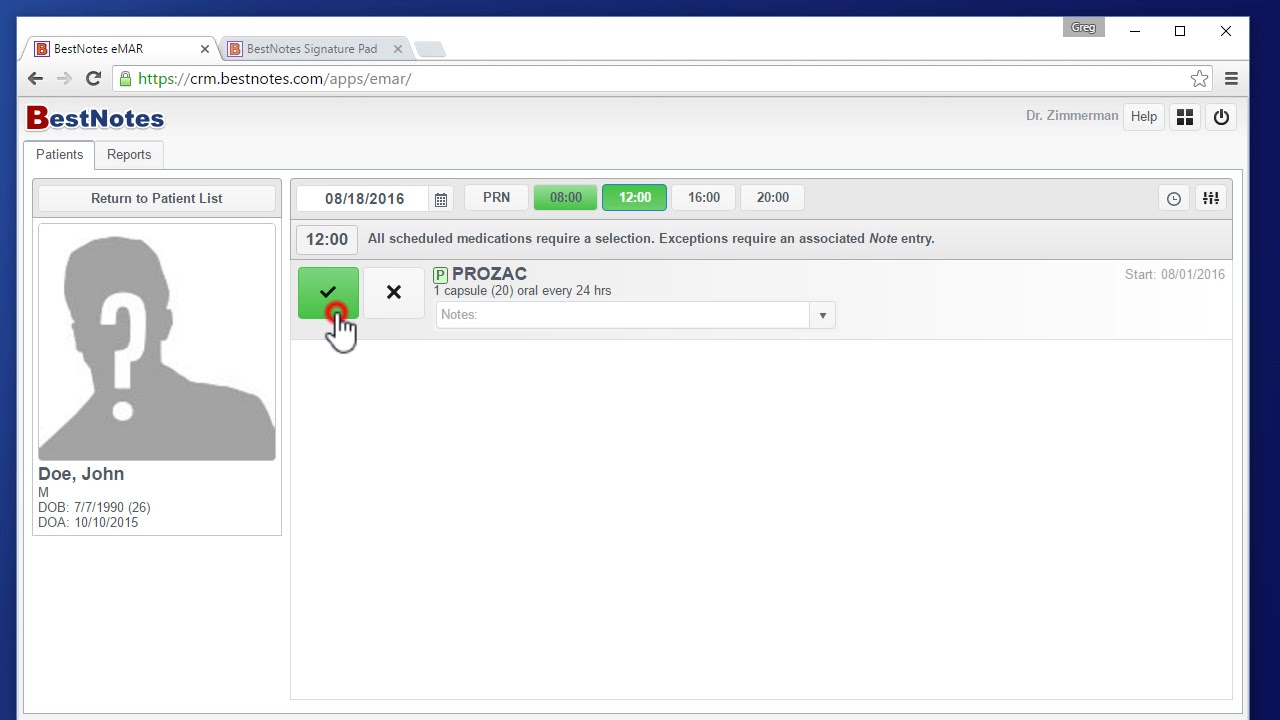 BestNotes eMAR Workflow