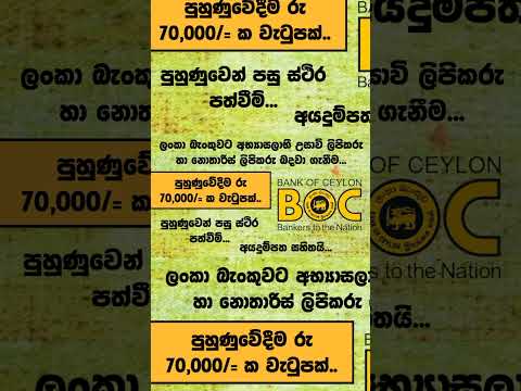 BOC Trainee Jobs | Shan Creation | Bank Jobs | Bank of Ceylon | Government Bank Jobs