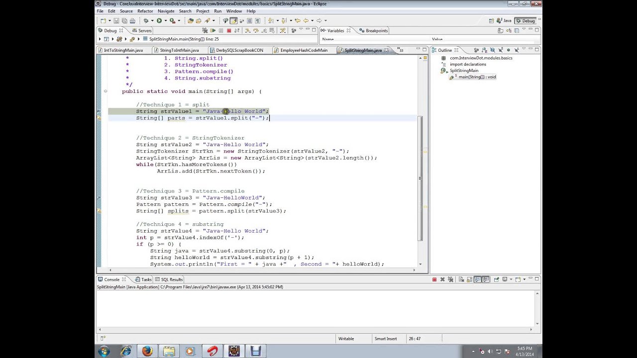 4 APIS TO SPLIT STRING IN JAVA