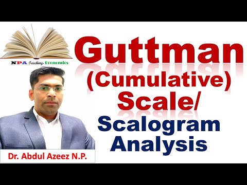Guttman (Kumulatif) Skala-4/ Analisis Skalogram/ Dr. Abdul Azeez NP/ Pengajaran NPA