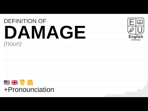 DAMAGE meaning, definition & pronunciation | What is DAMAGE? | How to say DAMAGE