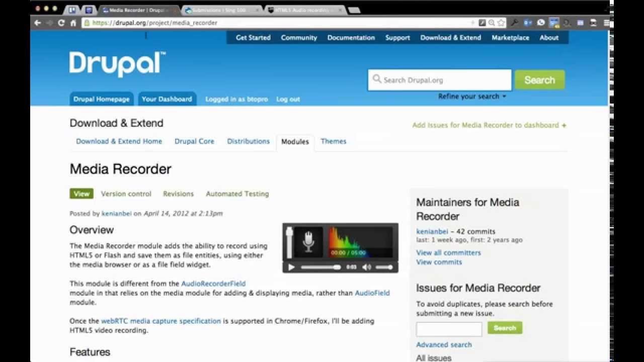 HTML5 audio recording in the browser with Drupal