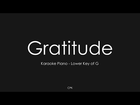 Gratitude - Brandon Lake | Piano Karaoke [Lower Key of G]