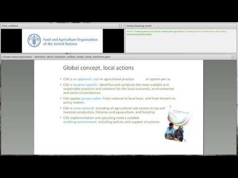 Defining climate-smart agriculture – Maria Nuutinen, FAO