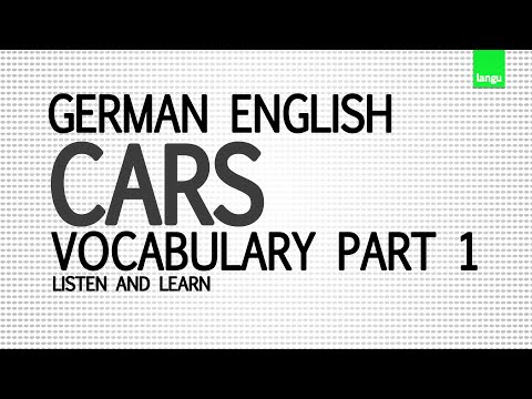 Learn German English | Improve your English - Cars vocabulary part 1 - Englisch lernen