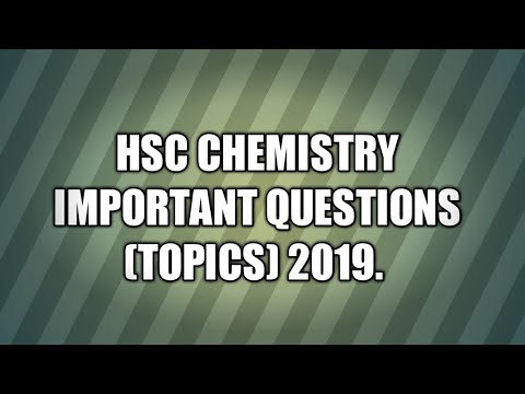HSC Chemistry Important Questions 2019 – HSC PHYSICS
