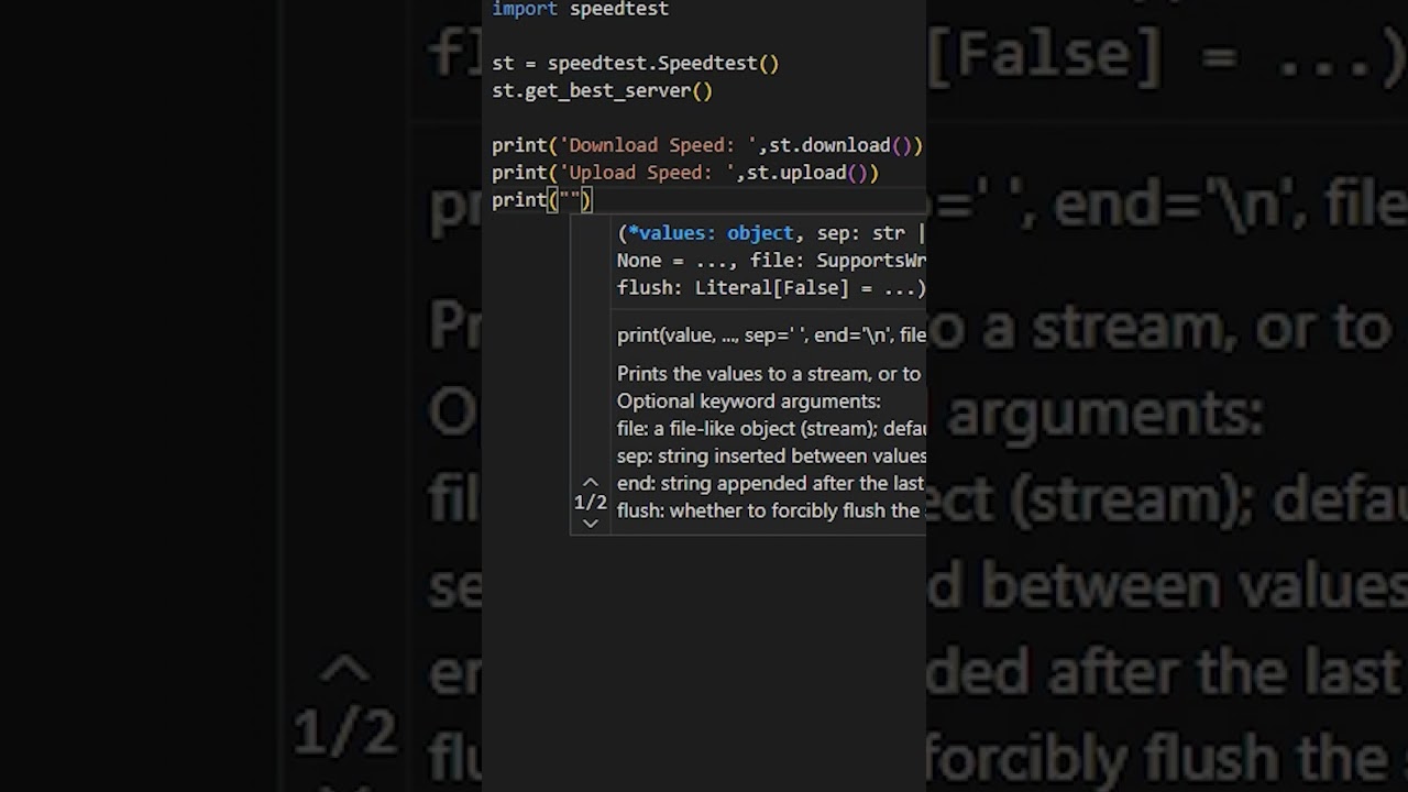How to make internet speed test app in python