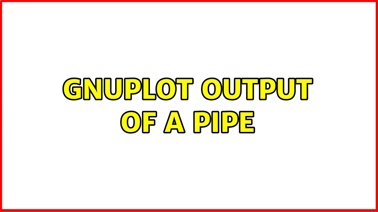 gnuplot output of a pipe