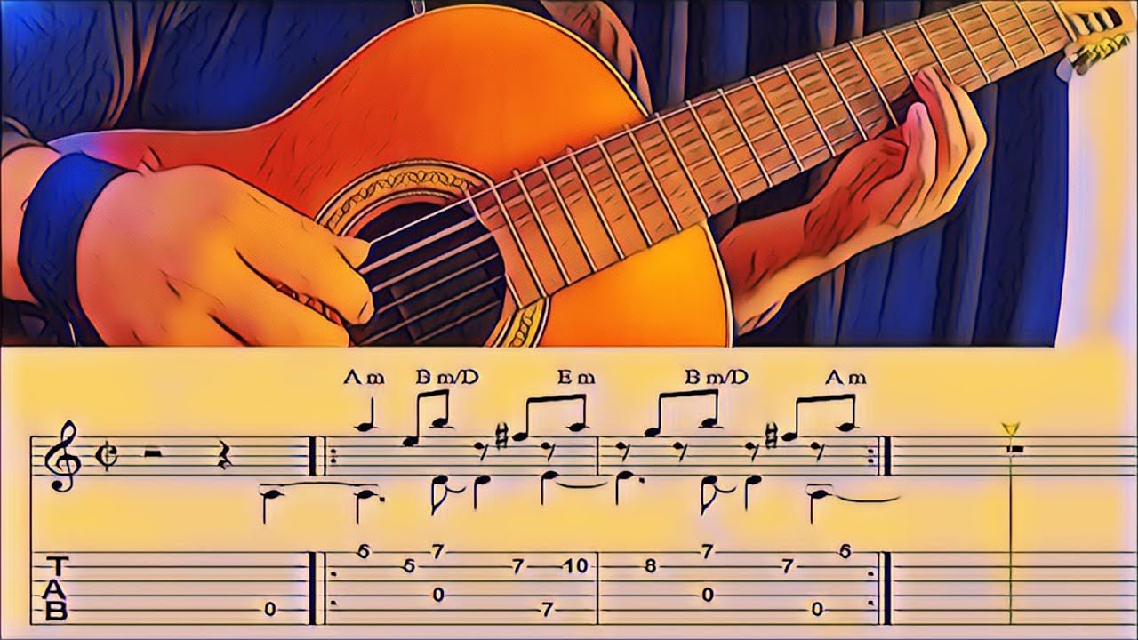 MONTUNO EN GUITARRA 1 tutorial