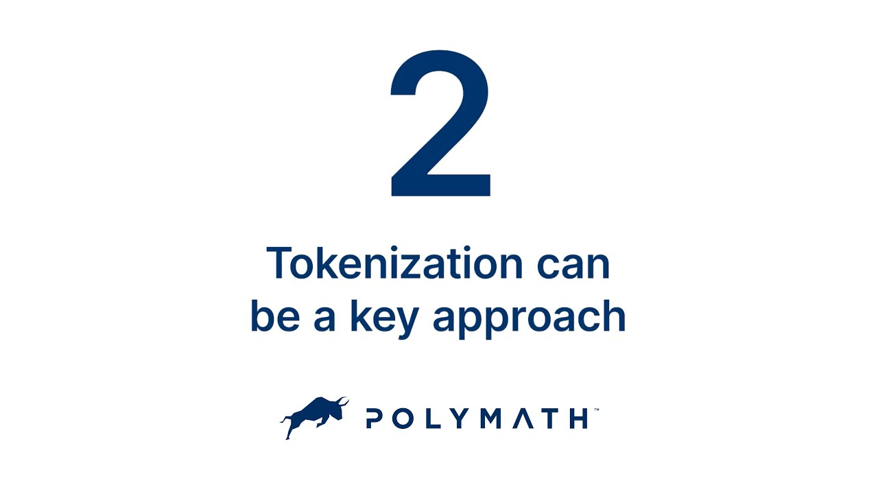 Tokenization can be a key approach