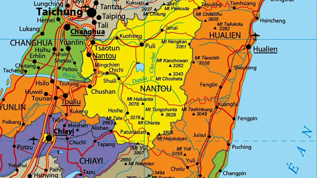 Map  Of  Taiwan