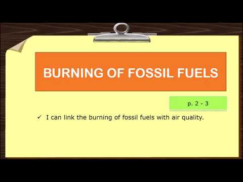 HOW WE AFFECT OUR WORLD - Burning fossil fuels