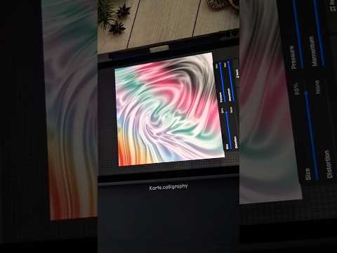 Glossy color waves sound as silky as they look! #shorts #procreate #satisfyingshorts #colorblend