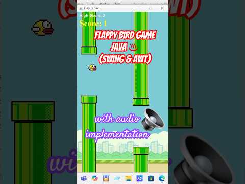 A fully functional 𝗙𝗹𝗮𝗽𝗽𝘆 𝗕𝗶𝗿𝗱 clone built using 𝗝𝗮𝘃𝗮 𝗦𝘄𝗶𝗻𝗴 𝗮𝗻𝗱 𝗔𝗪𝗧🎮🐤