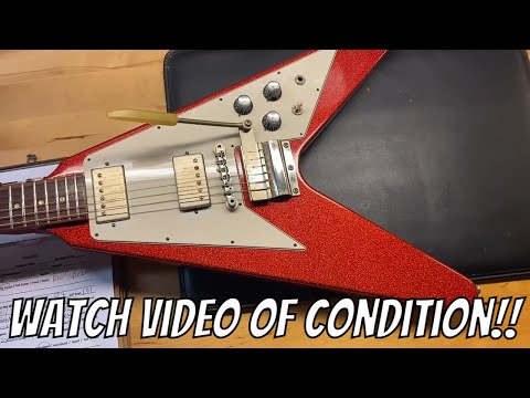 2008 Gibson Custom Shop ‘67 Flying V Maestro Red Sparkle | Reverb