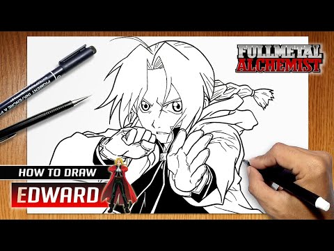 How to draw Edward Elric from Fullmetal Alchemist