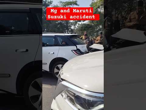 Maruti Suzuki brezza and mg windsor accident build quality #accident #roadrage #accidentnews