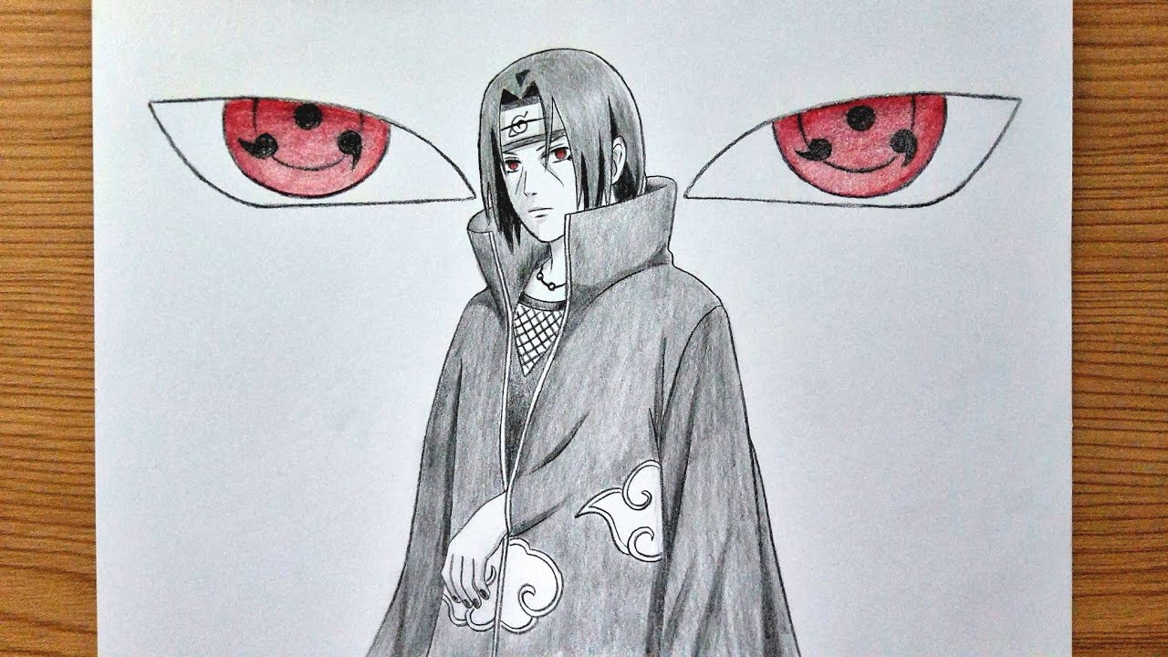How To Draw Itachi Uchiha || Sharingan Eyes Pencil Drawing Tutorial