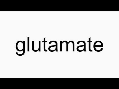 How to pronounce glutamate