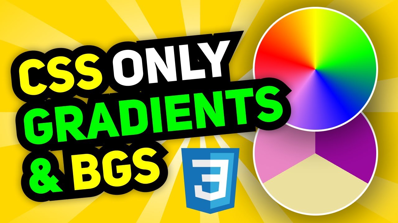 CSS Only Gradients, Pie Charts, Sunburst, Backgrounds & Repeating Patterns | Learn CSS Gradients