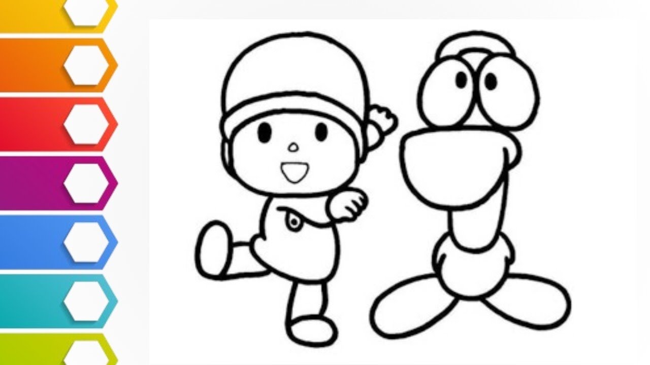 😍🤩cute pocoyo drawing🥰for kids l easy drawing for kids💗l POCOYO l drawing l ❤💕💖 pocoyo drawing🥰l