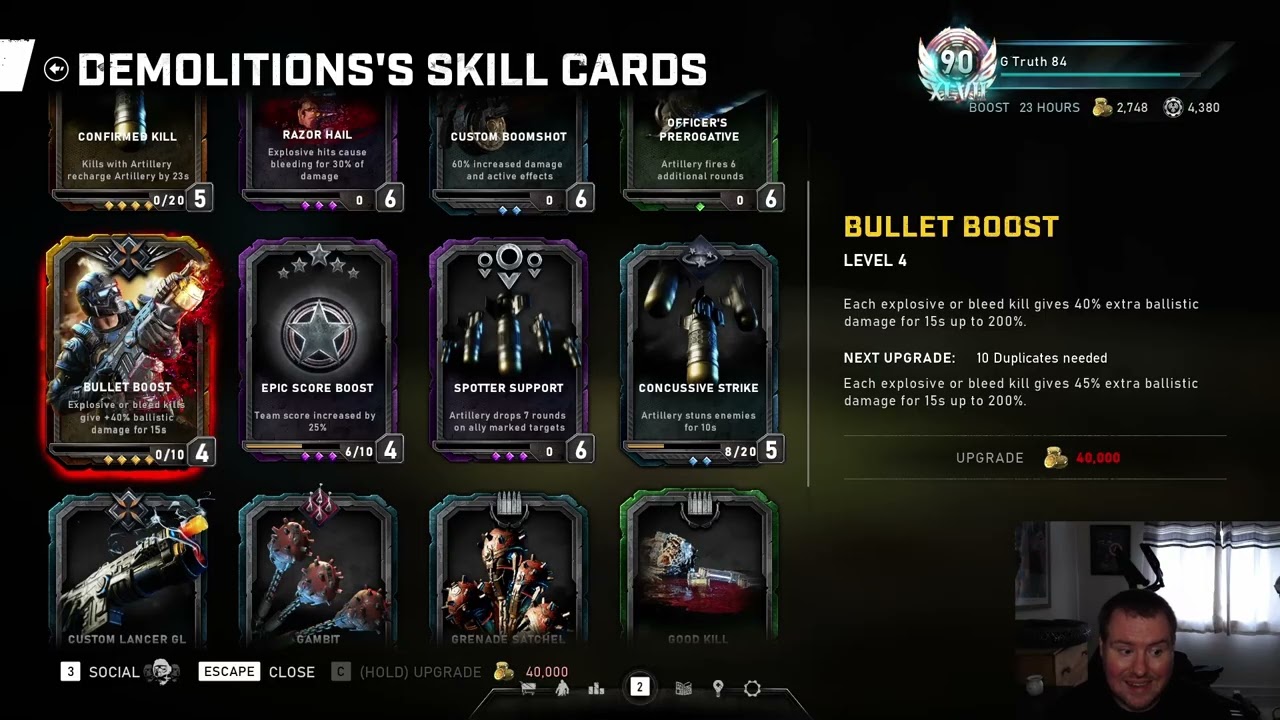 Gears 5 horde demolition class skill card guide.