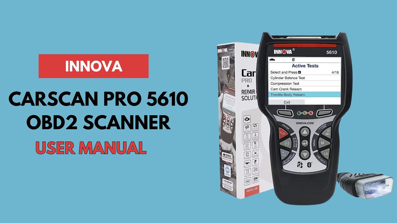 How to Use: Innova CarScan Pro 5610 OBD2 Scanner Car Diagnostic Tool User Manual
