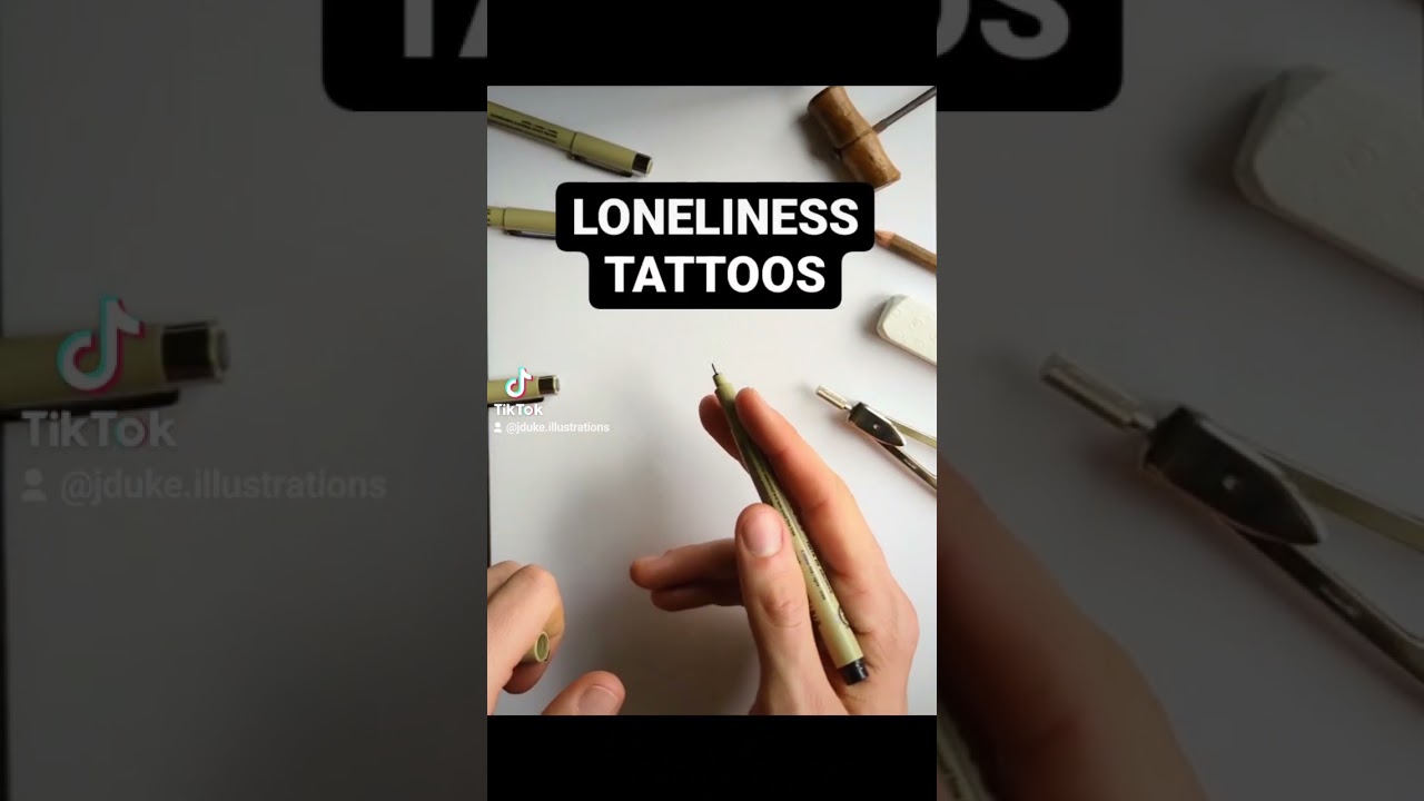 It's ok to be lonely... 🙌 #tattooideas #flashtattoo #artwork #tattoo #foryou #fyp