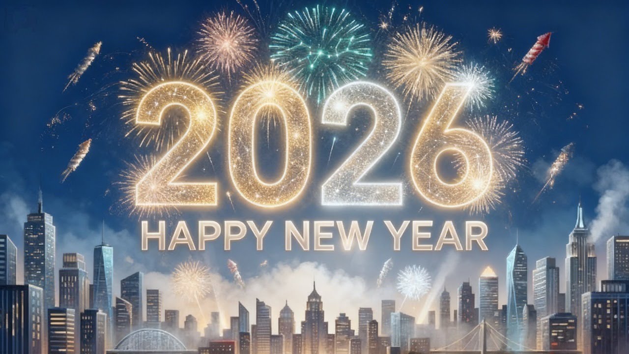2026 New Year Celebration Background | 4K Animated Wallpaper for TV