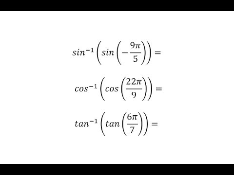 Inverse Trig Function Values of Trig Function Values (Not Nice Angles ...