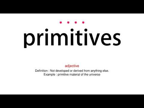 How to pronounce primitives - Vocab Today