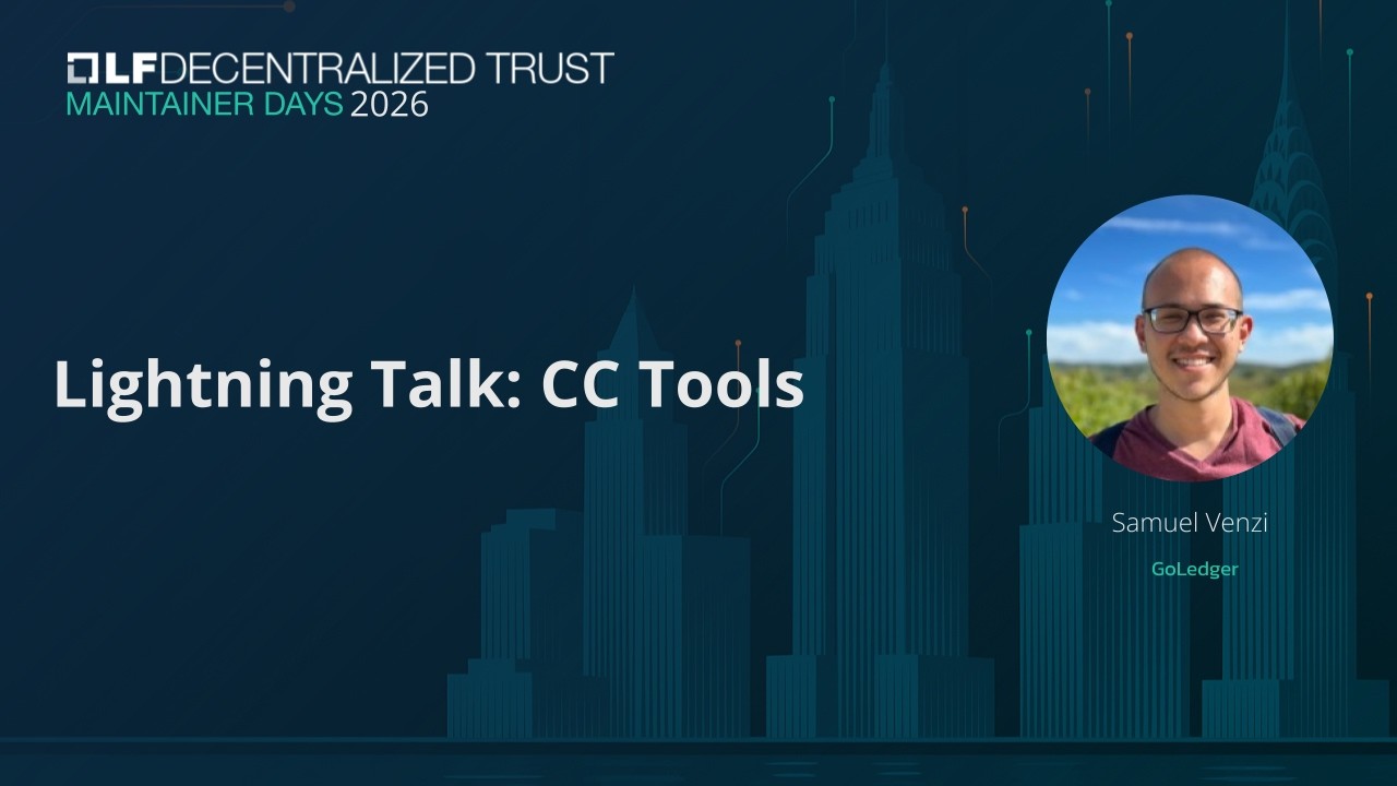 Lightning Talk: CC Tools - Maintainer Days 2026 -