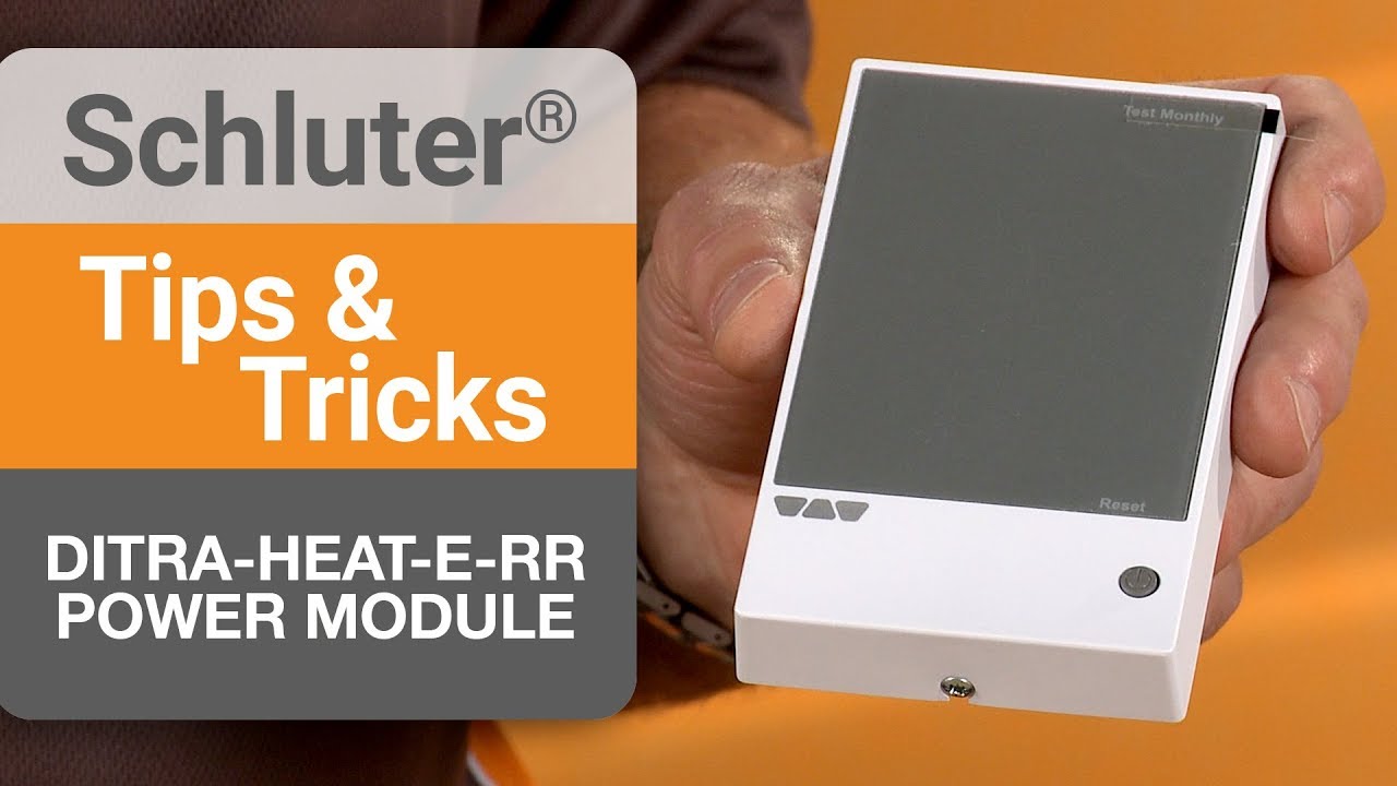 Tips on the DITRA-HEAT-E-RR Power Module