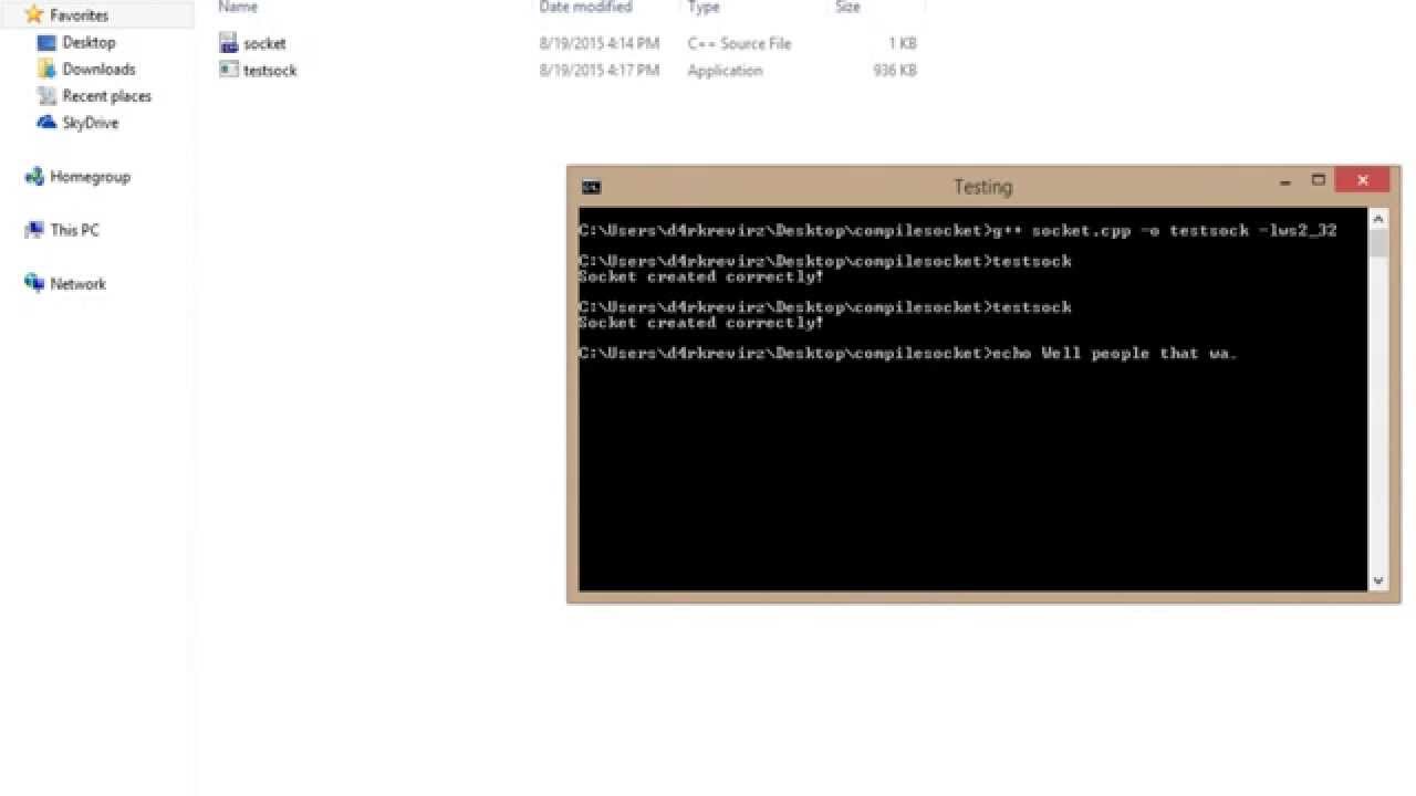 C++ [Tutorial] - Compiling a socket in Win32
