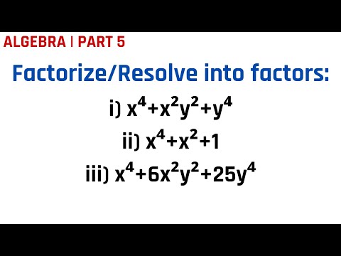 ALGEBRA: MASTERING (a⁴+a²b²+b⁴) FACTORIZATION | SEE MATHS